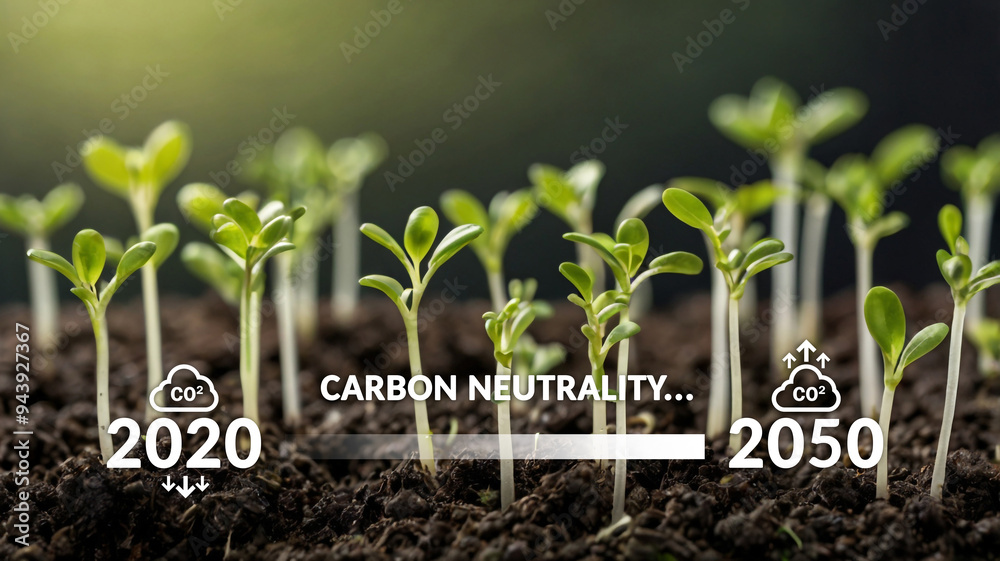 Net zero and carbon neutral concept. Zero carbon dioxide emissions ...