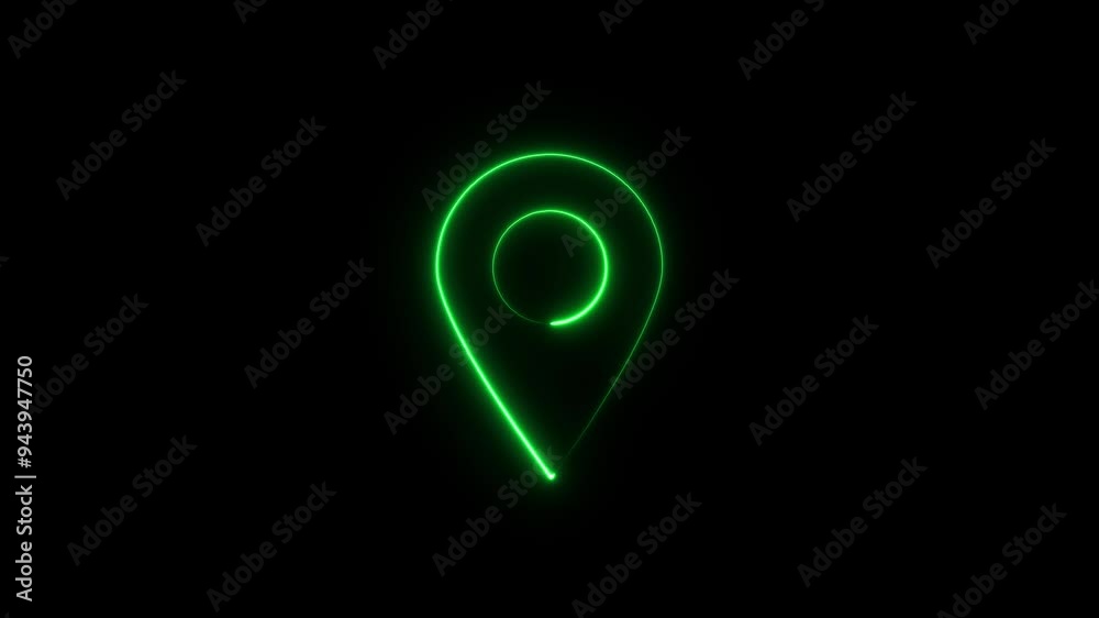 Smart location icon animation. Location indicator and location icon ...