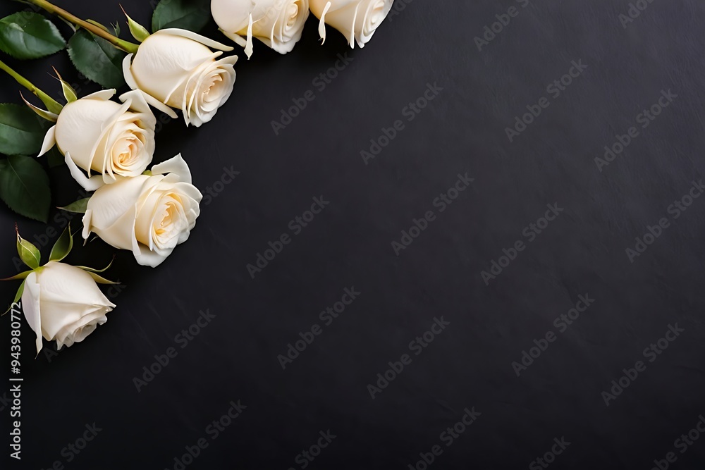 Blank condolence card, sympathy card, memorial card, greeting card with ...