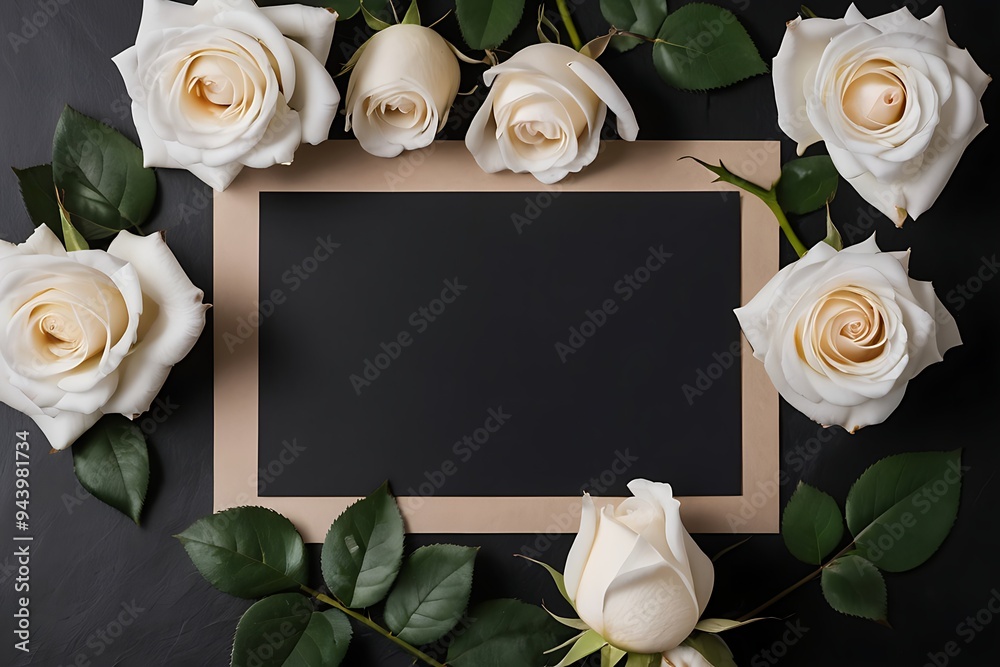 Blank condolence card, sympathy card, memorial card, greeting card with ...