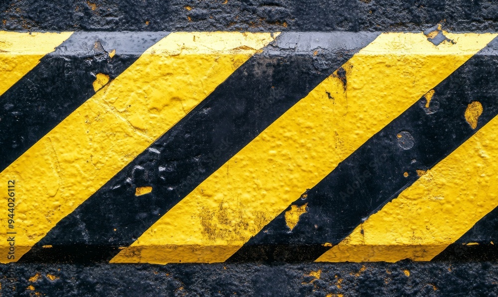Abstract Yellow and Black Caution Tape: Creative Safety Warning Pattern ...