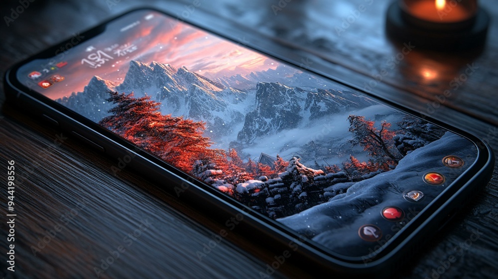 Phone Mockup with Stylish Case Displaying Gaming App with Dynamic ...