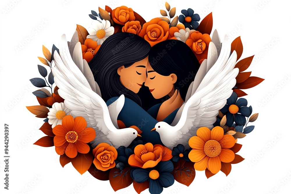 Hugging Day as a symbol of peace, depicted in an illustration that ...