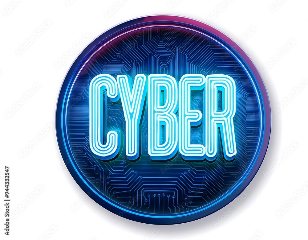 vector realistic isolated neon sign cyber neon alphabet font template ...