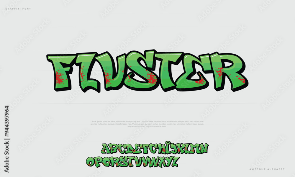 Combining gradient colors with spray paint effects, graffiti fonts ...