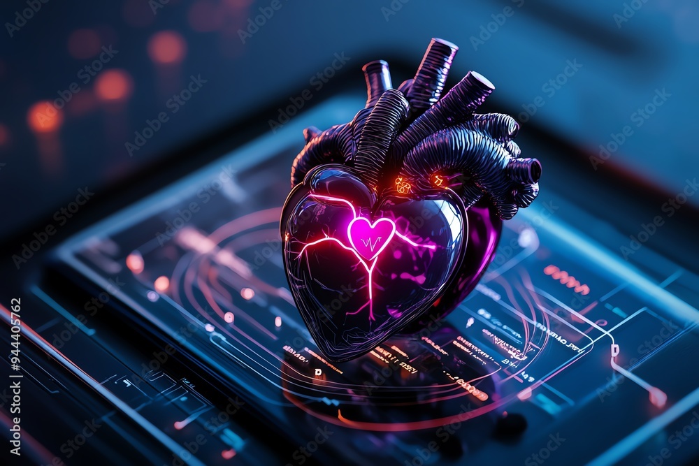 World Heart Day and advancements in AI for heart health, depicted in an ...