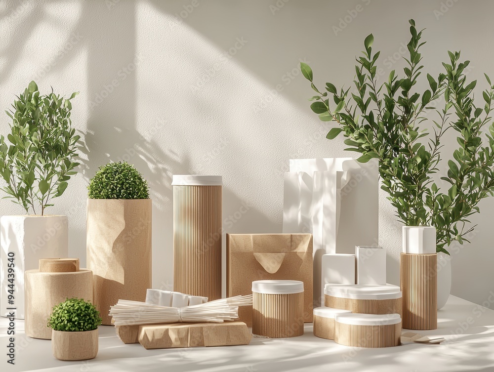 Eco-Friendly 3D Biodegradable Packaging in Photorealistic Style | Canon ...