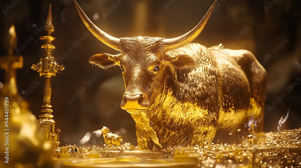 ภาพประกอบสต็อก worship golden calf ภาพ | Adobe Stock