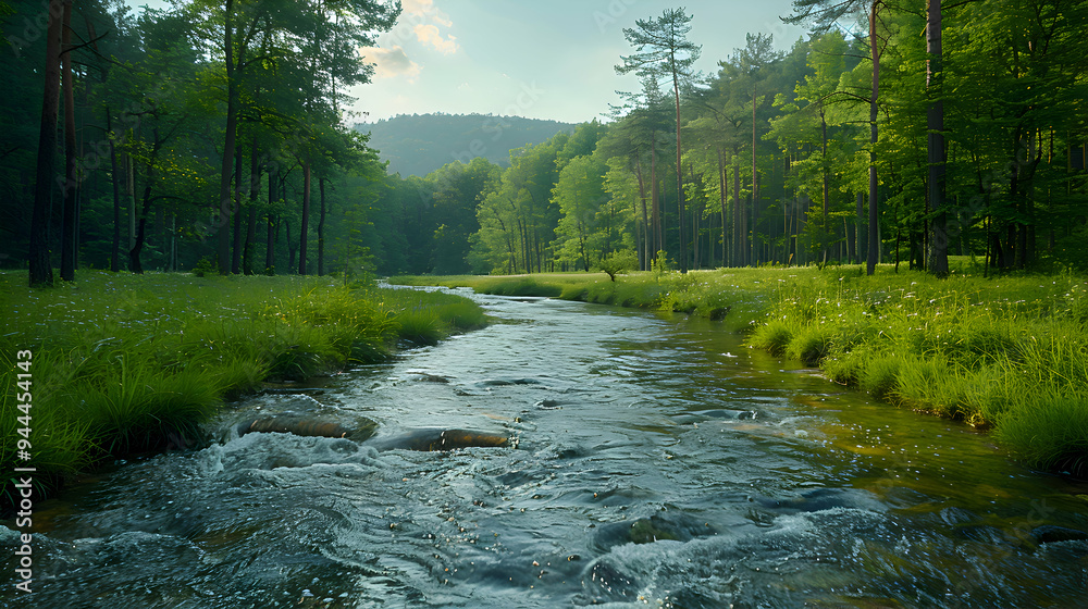A river where the 2D flow merges into 3D rapids, captured with a ...