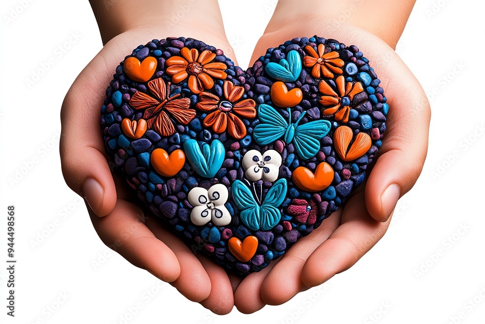 Charity as a catalyst for transformation, illustrated with vibrant ...