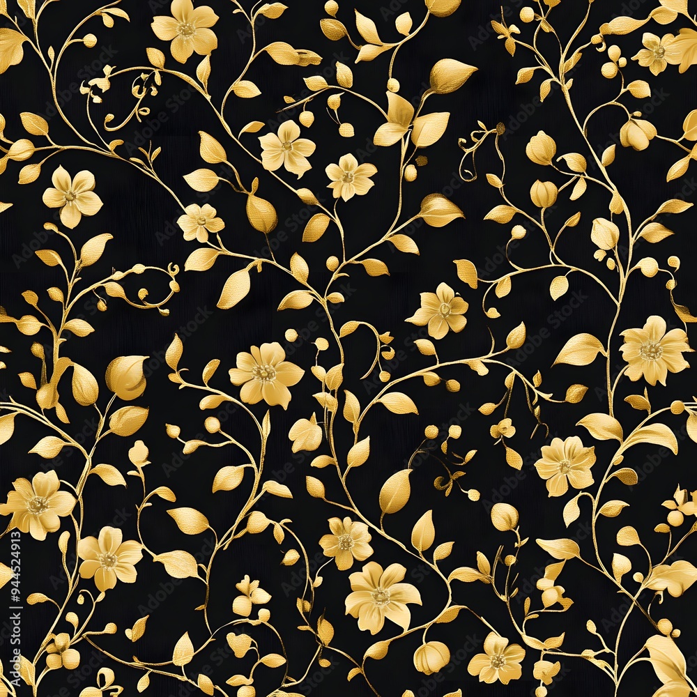 70. **Create a seamless pattern with elegant, scrolling vines and ...