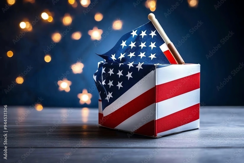 Election Day as a celebration of democracy, depicted in a design ...