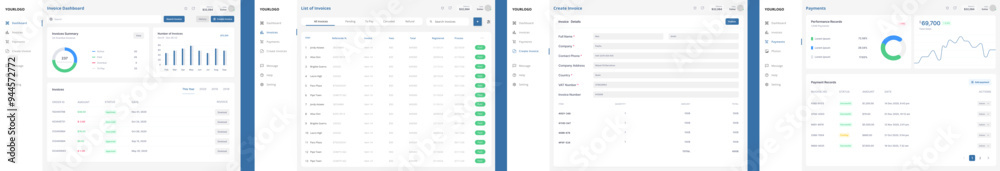 Explore a sleek, user-friendly Invoice Dashboard UI/UX Design that ...