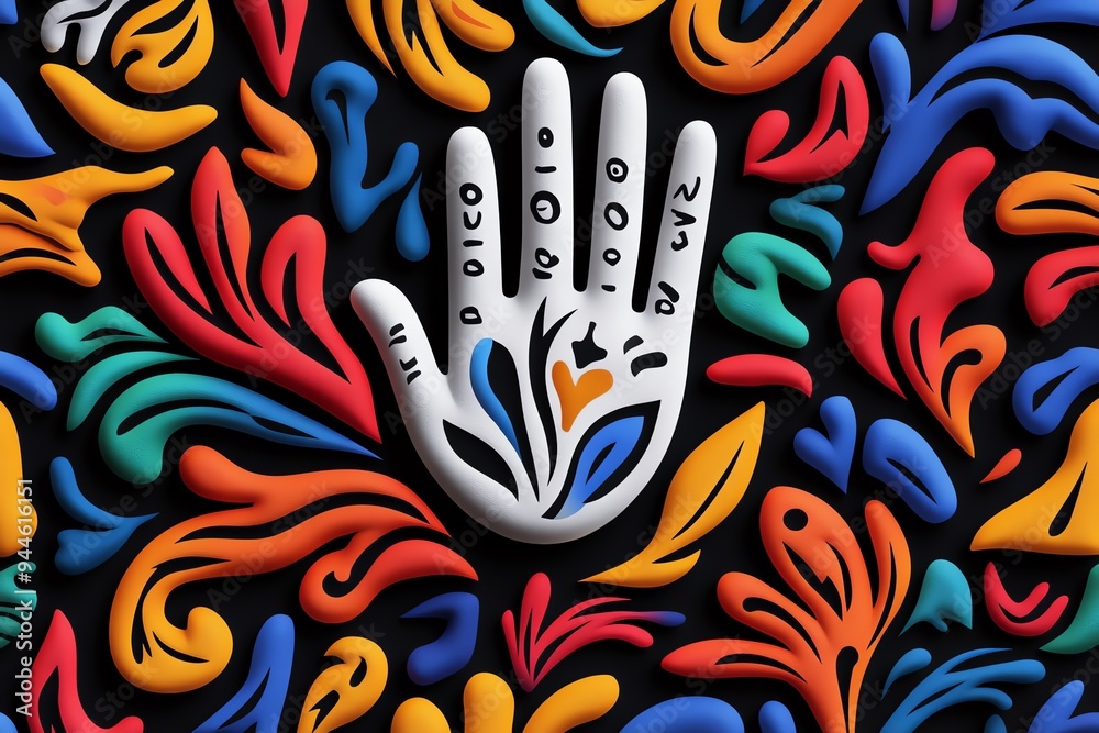 Sign languages in advocacy and awareness campaigns, depicted in a ...