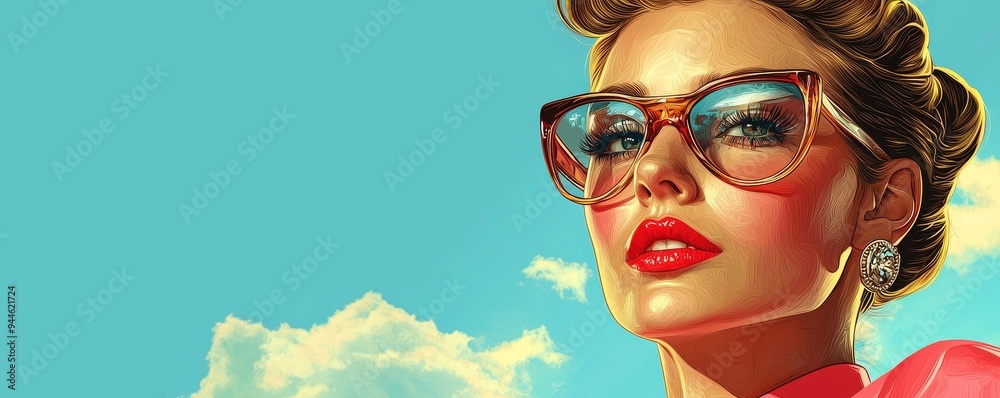 Retro-inspired pop art advertisements, vintage branding, catchy slogans ...