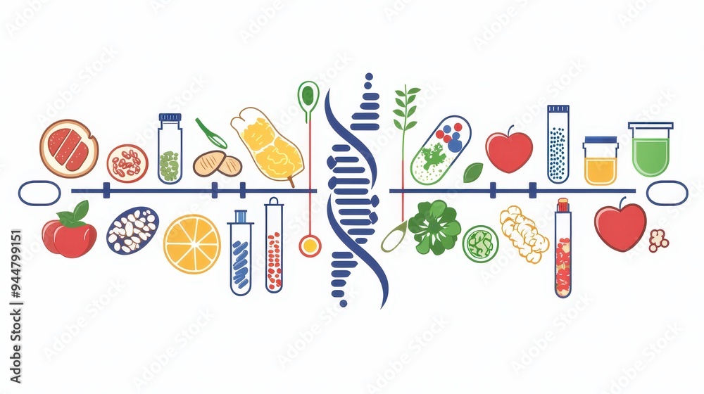 DNA and Food Science of Nutrition Healthy Eating Vitamins and Minerals ...
