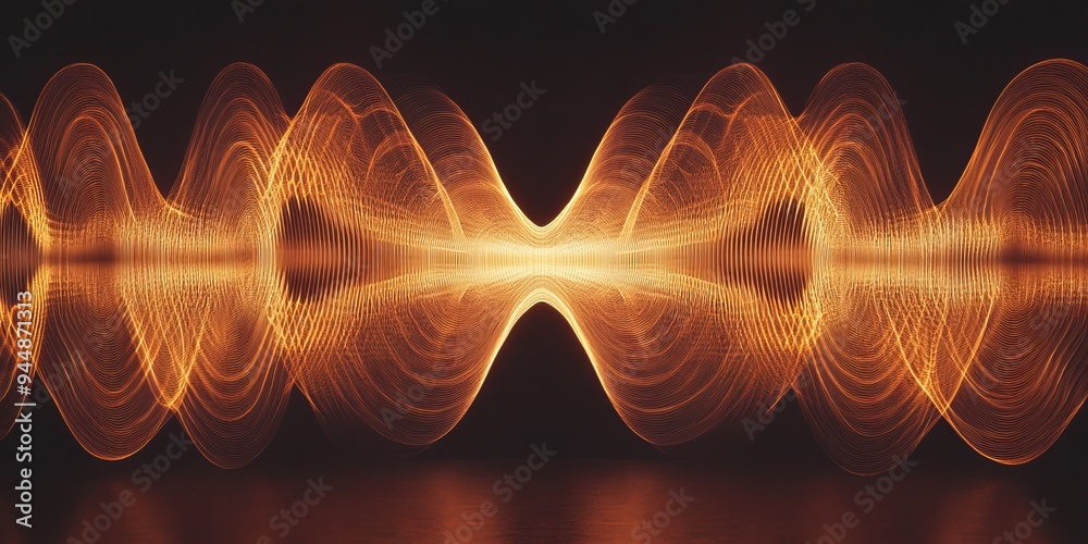interference patterns created by a double-slit experiment, showcasing ...