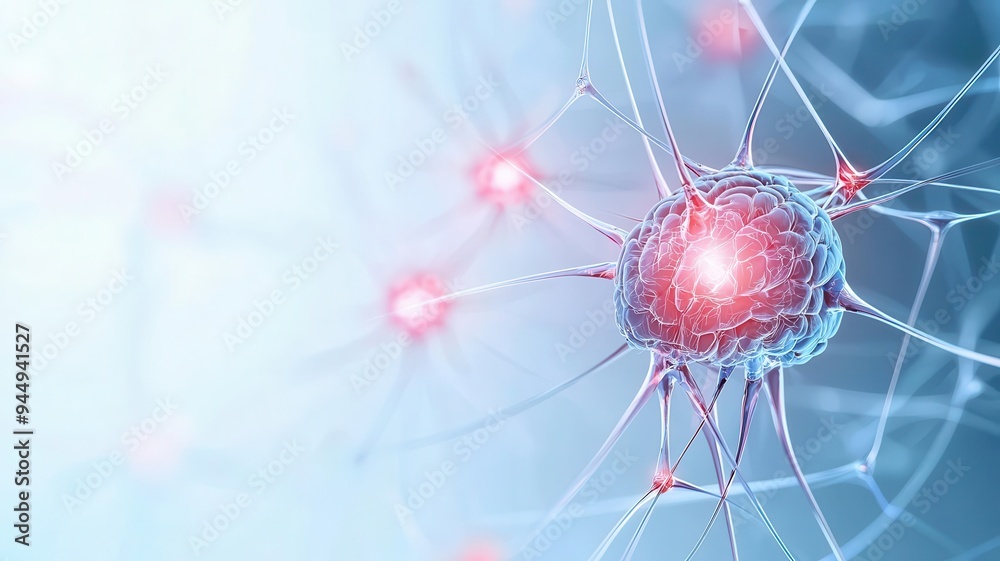 Neurological pathways rerouting after stroke, concept of brain ...