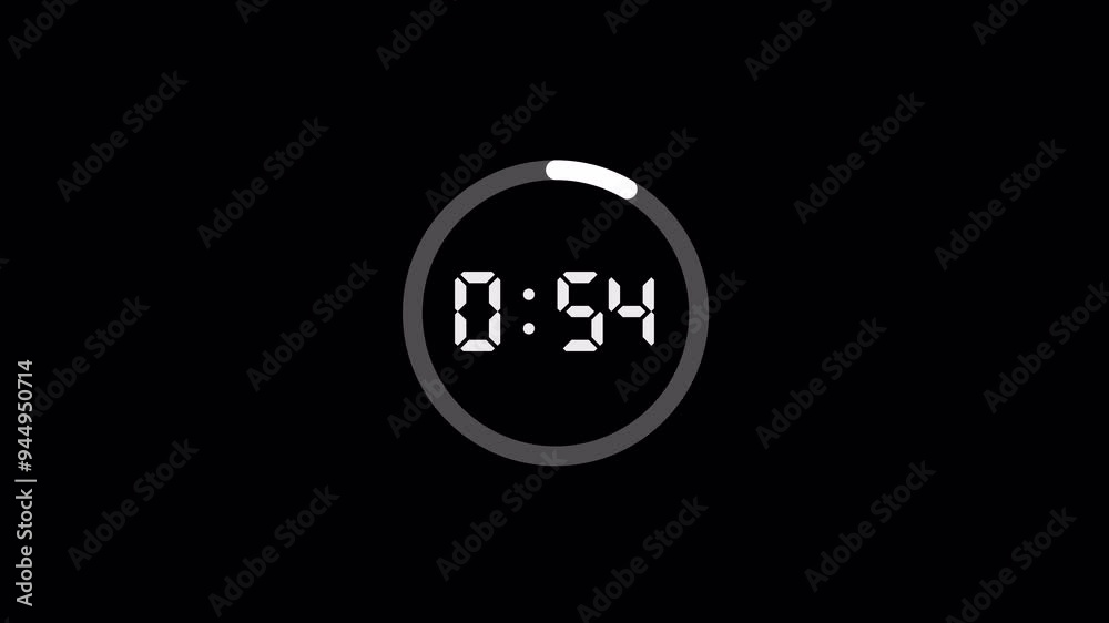 One Minute Countdown Timer Animation 1 Minute Countdown Timer