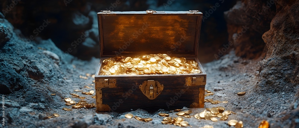 Spooky Halloween Treasure Hunt in a Haunted Wild West Gold Mine Concept ...