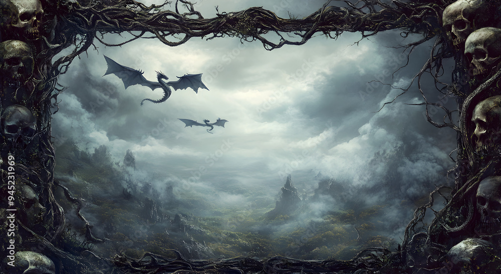 A Digital Painting of an Ethereal Fantasy Landscape Filled with ...