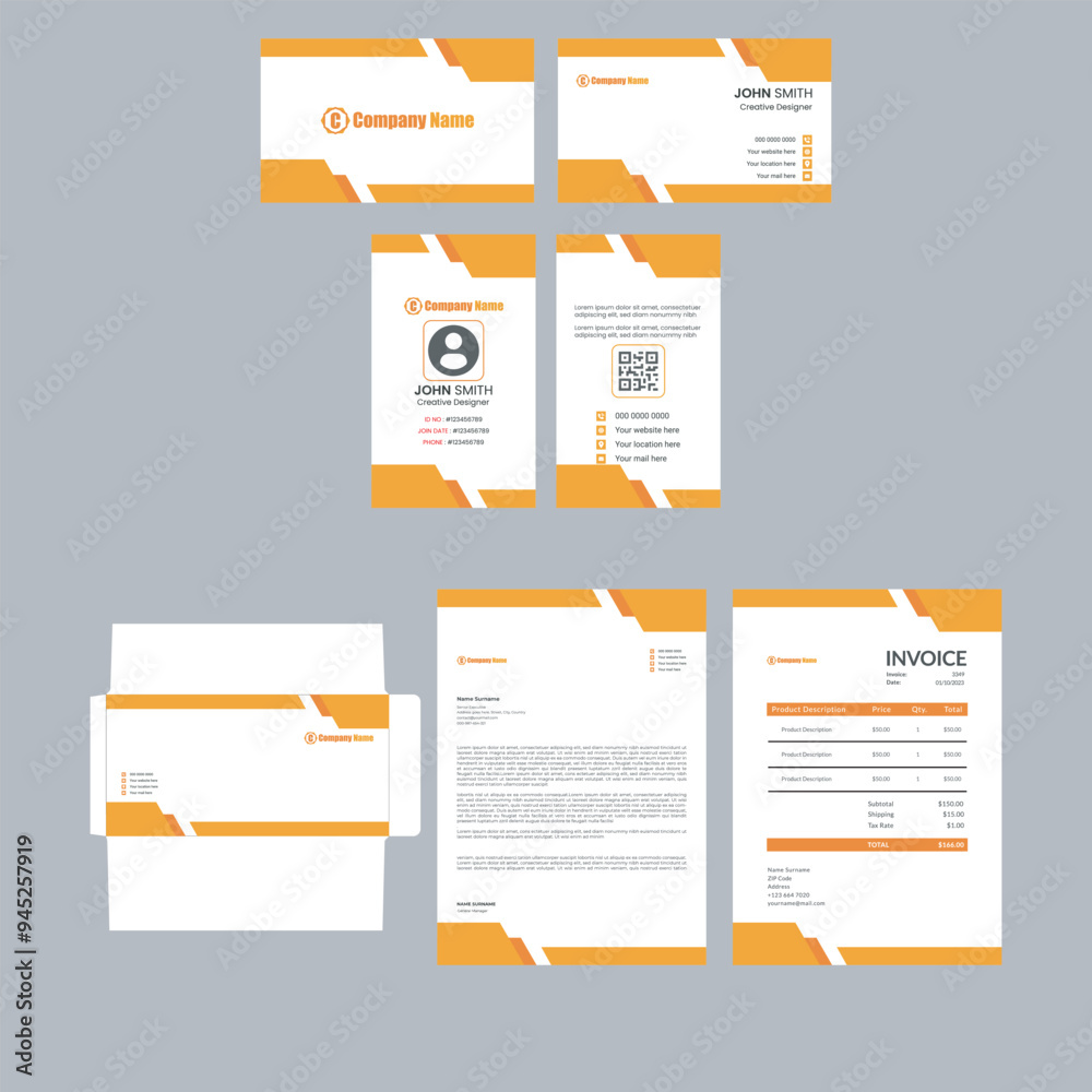 corporate identity template design. Business stationery template design ...