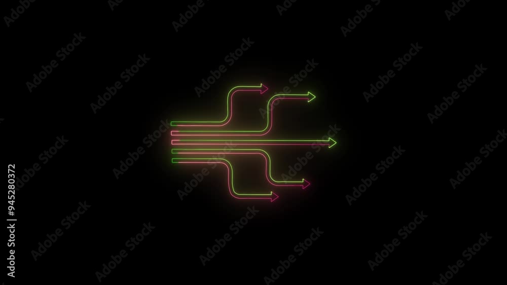 Abstract neon line many arrow symbol, arrow icon arrow sing. Simple ...