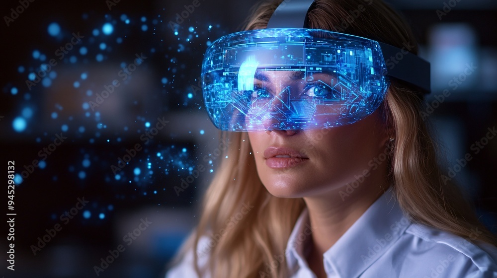 University lecturer using a 3D hologram to teach architectural design ...