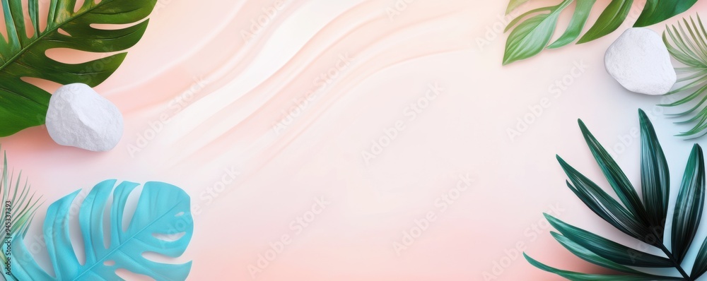 Muted gradient background featuring abstract nature-inspired elements ...