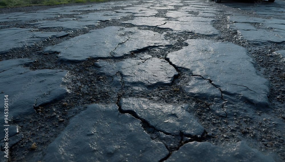 Asphalt texture with visible cracks and irregularities, ideal for ...