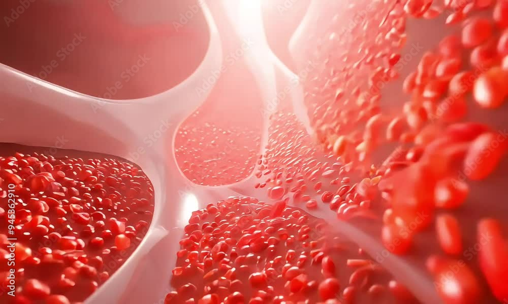 Immerse yourself in the intricate journey of red blood cells as they ...