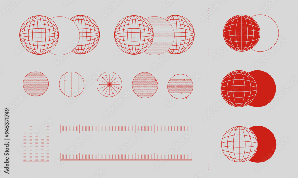 Spherical diagrams with field lines, magnetic dipoles or gravitational ...