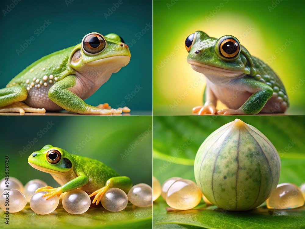Macro photographer captures metamorphosis stages of a tiny green frog ...