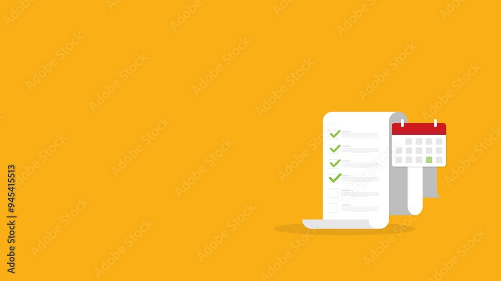 Check list document and calendar , paper check list and to do list with ...