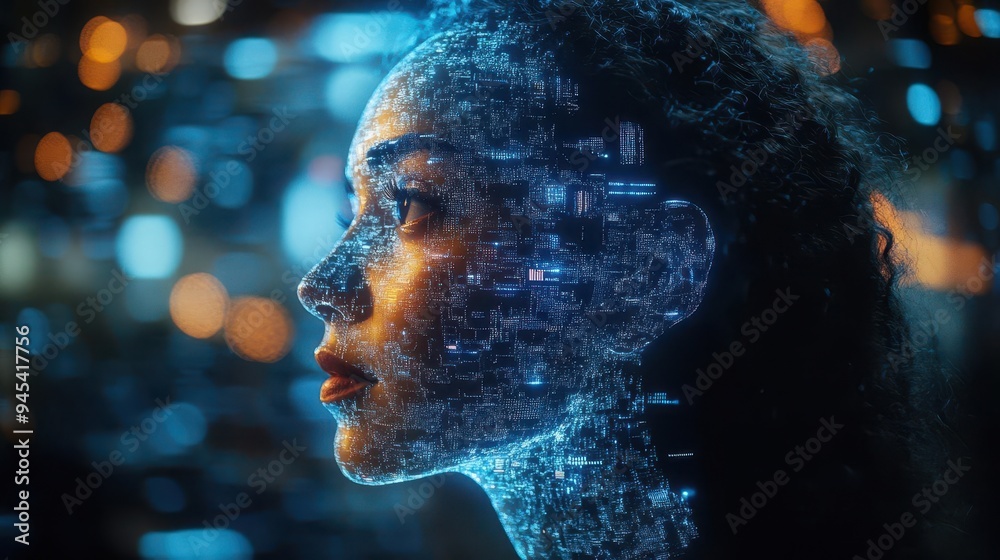 empowering holographic avatars of diverse women uniting to form a ...