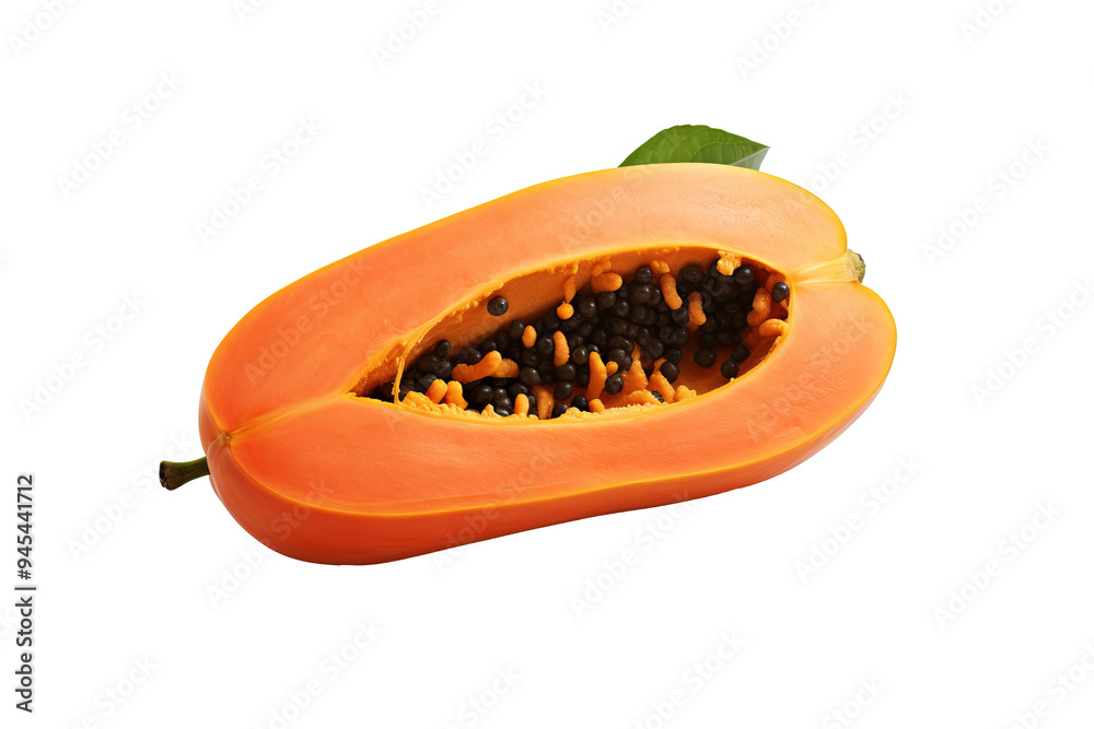 High-resolution papaya isolated on transparent background for culinary ...