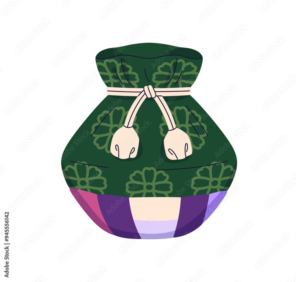 Korean lucky bag. Money gift pouch for Asian lunar holiday. Fortune ...