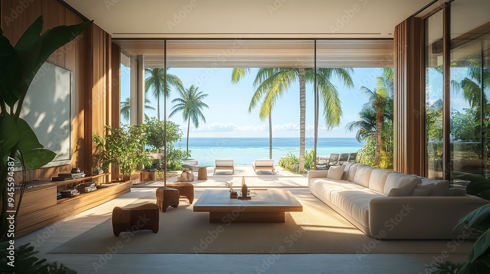 Villa in a prime oceanfront location in Miami, offering stunning views ...