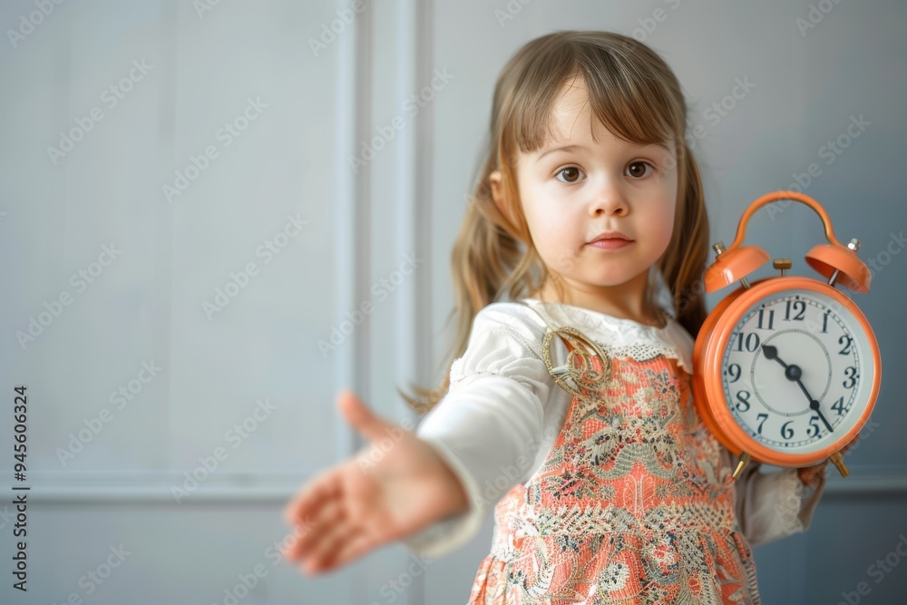 Little girl holding an clock Clock, Child, Hand, Holding, Business ...