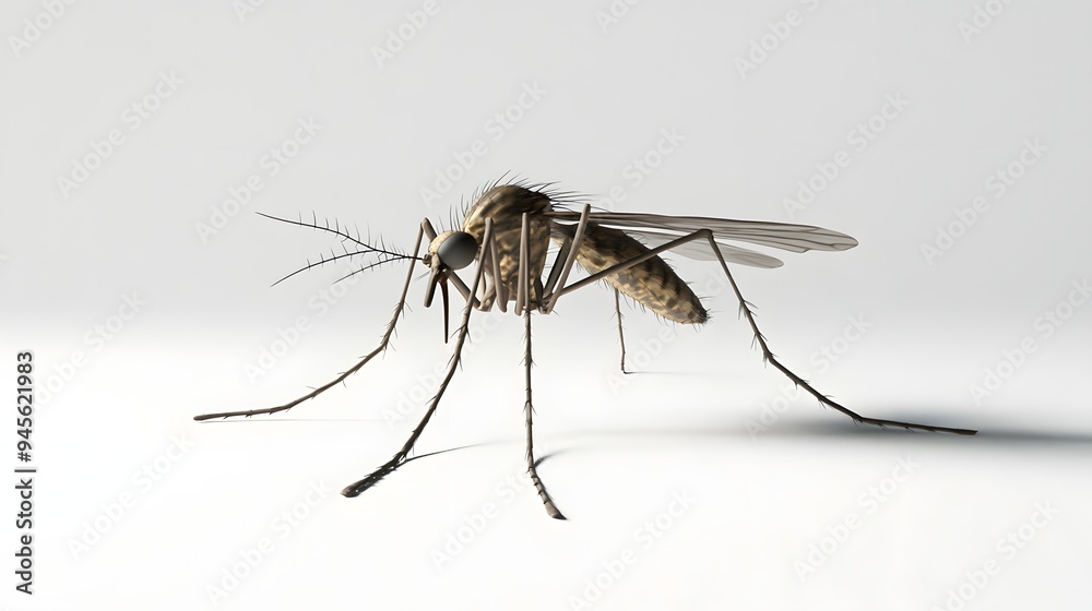 mosquito insect on a pure white background. Mosquito insect on a pure ...