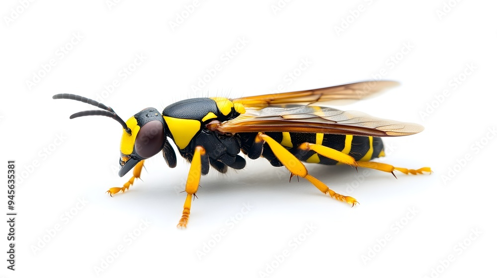 sawfly insect on a pure white background. Sawfly insect on a pure white ...