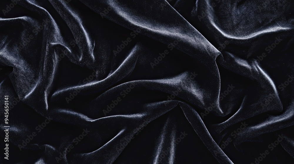 Black velvet texture with crushed pattern soft shadows ultra-realistic ...