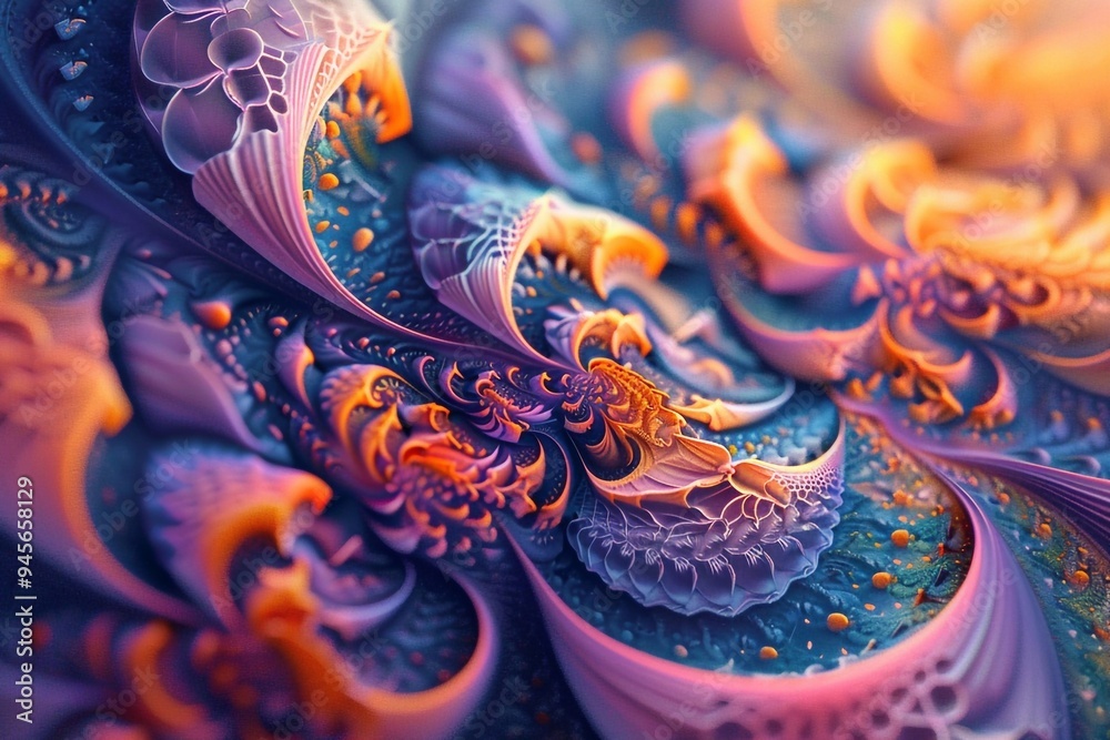 intricate fractal designs that showcase repeating geometric patterns ...
