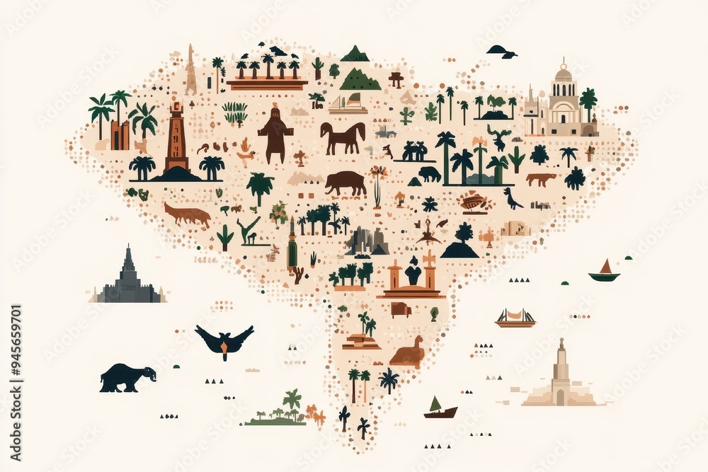 Hispanic Heritage Month Map: A map highlighting Hispanic countries with ...