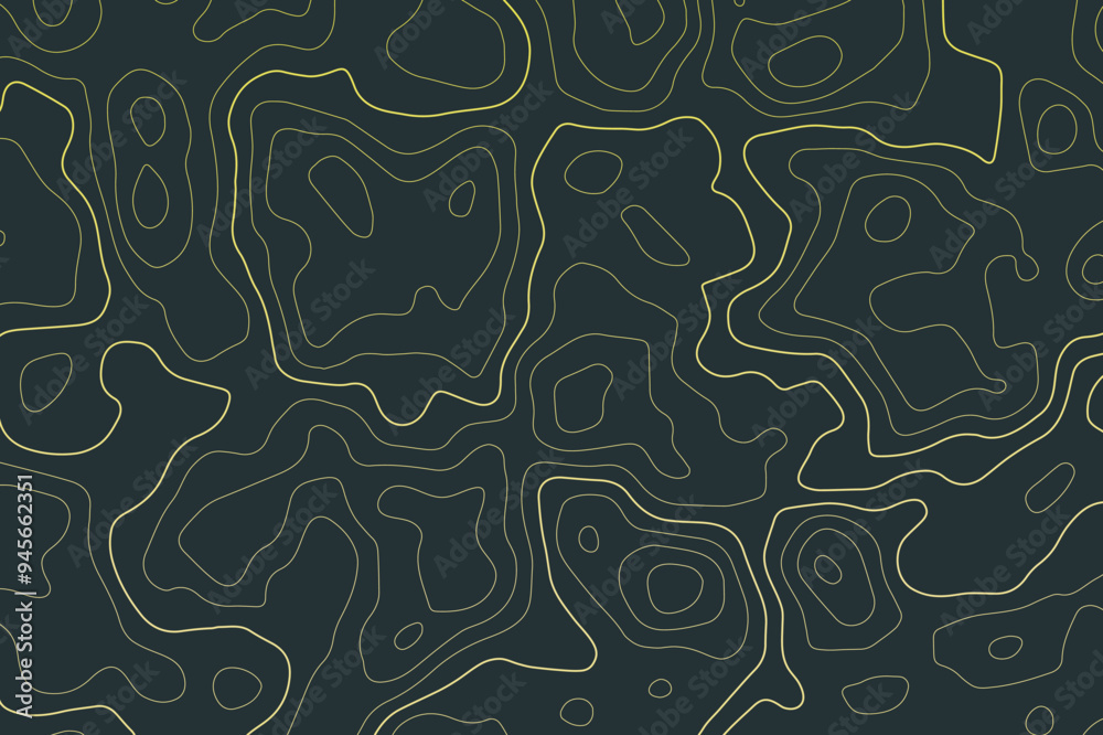 Contour topographic map background. Topography and geography map grid ...