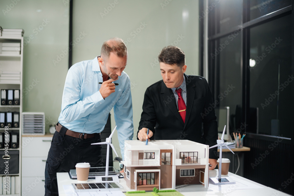 Meeting of architects, designers, and developers creating innovative ...