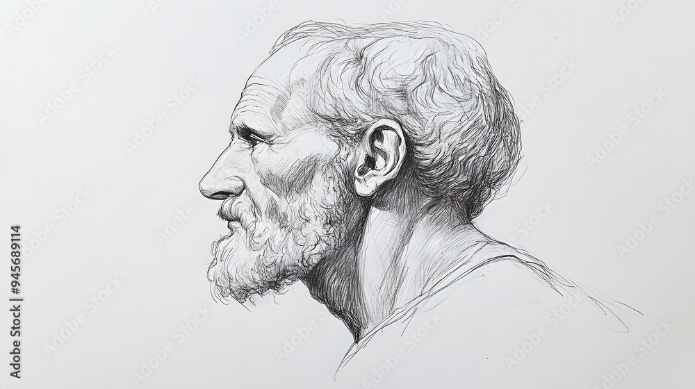 Poster Pencil sketch of Seneca - Known for his tragedies that ...