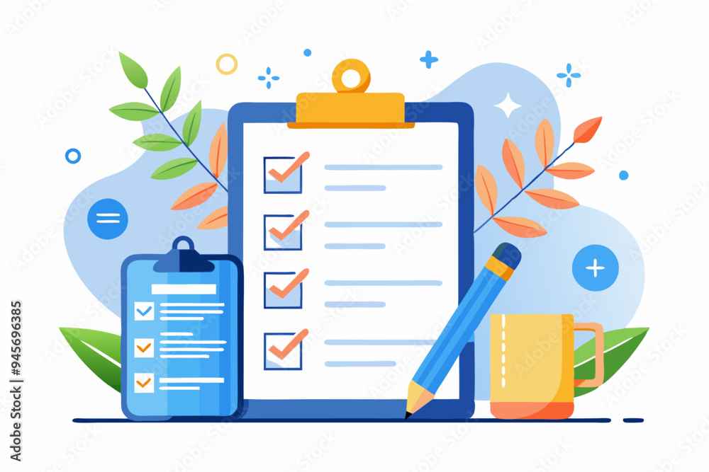 Task checklist, clipboard with to do list checkmark, task management to ...