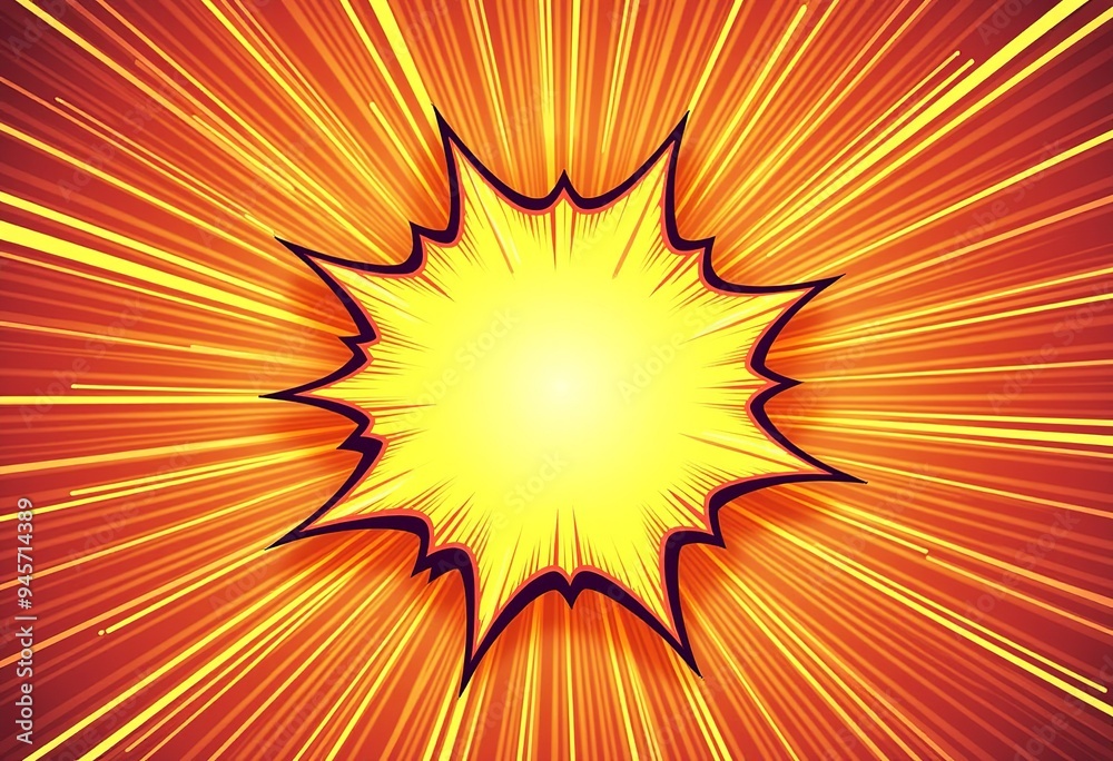Dynamic Comic Book Explosion Illustration: Powerful Impact, Vibrant ...