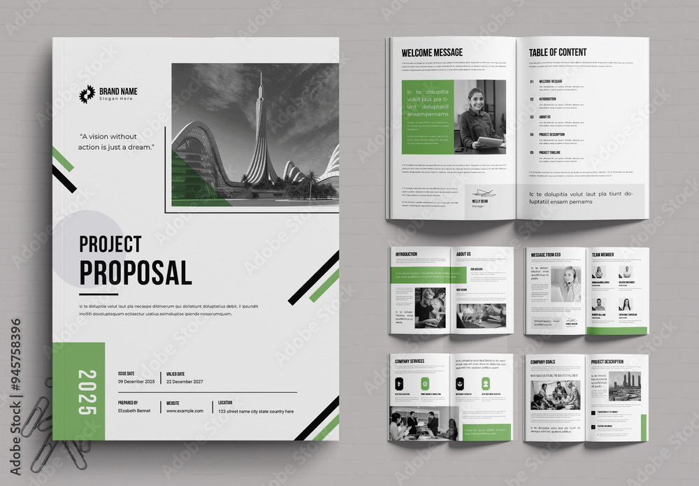 Project Proposal Layout Stock Template | Adobe Stock